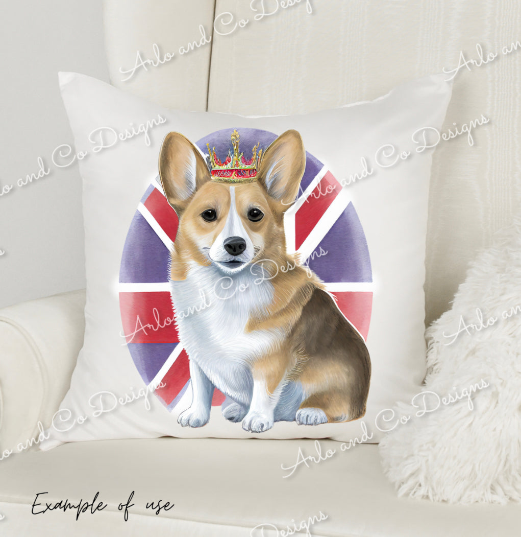 Corgi King (2) - Kings Coronation - Digital Download – Arlo and Co Designs